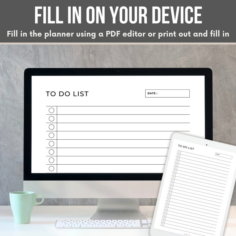 Printable to Do List, Productivity Planner, Daily Task Organiser ...