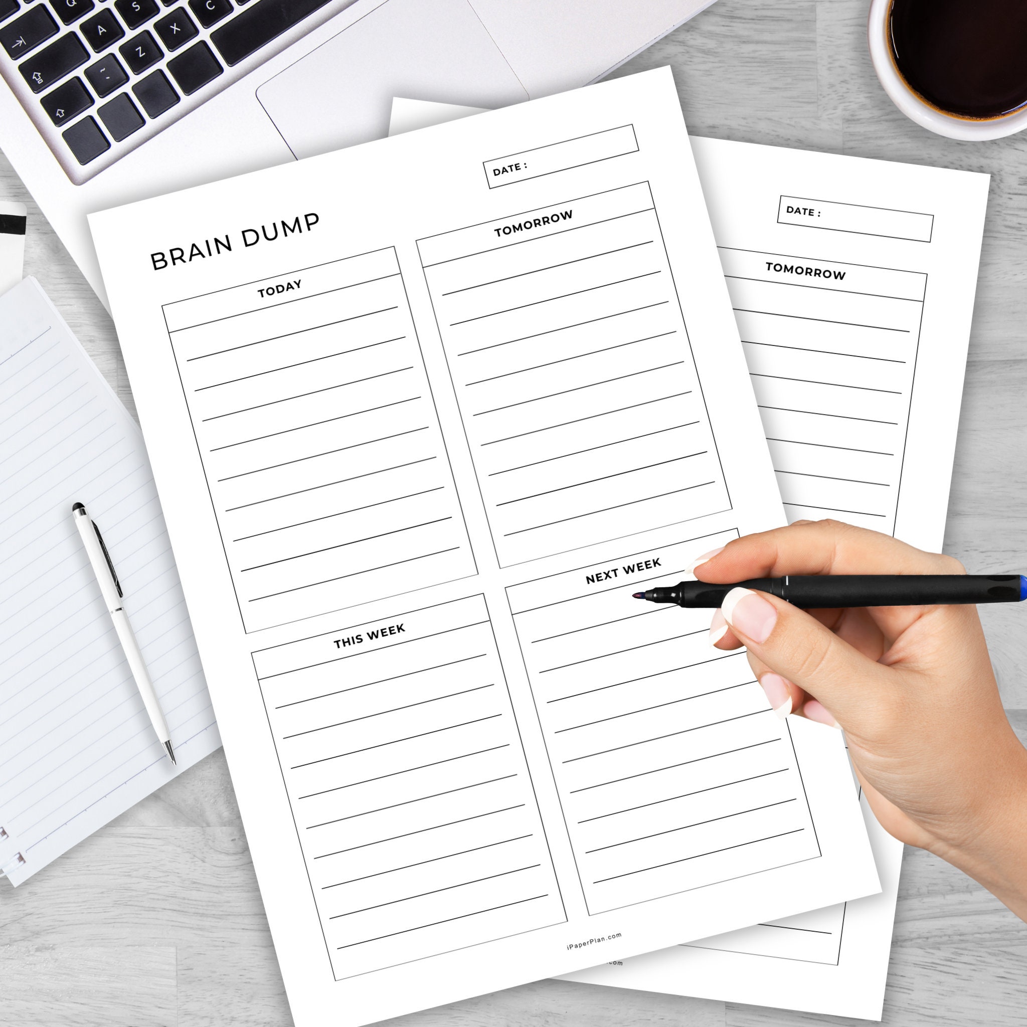 Printable Brain Dump Planner, Mind Organiser, Get It Done Plan, Life ...