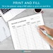 Printable Income and Expense Tracker, Finance Planner, Spending Log ...