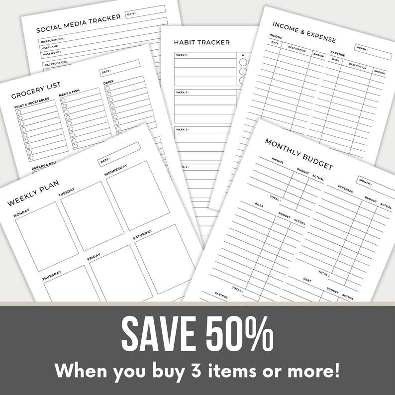 Printable to Do List, Productivity Planner, Daily Task Organiser ...