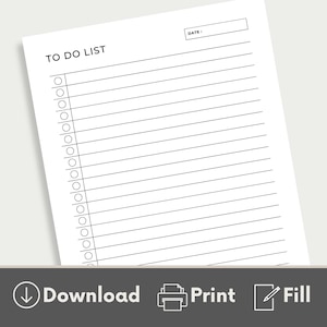 Printable to Do List, Productivity Planner, Daily Task Organiser ...