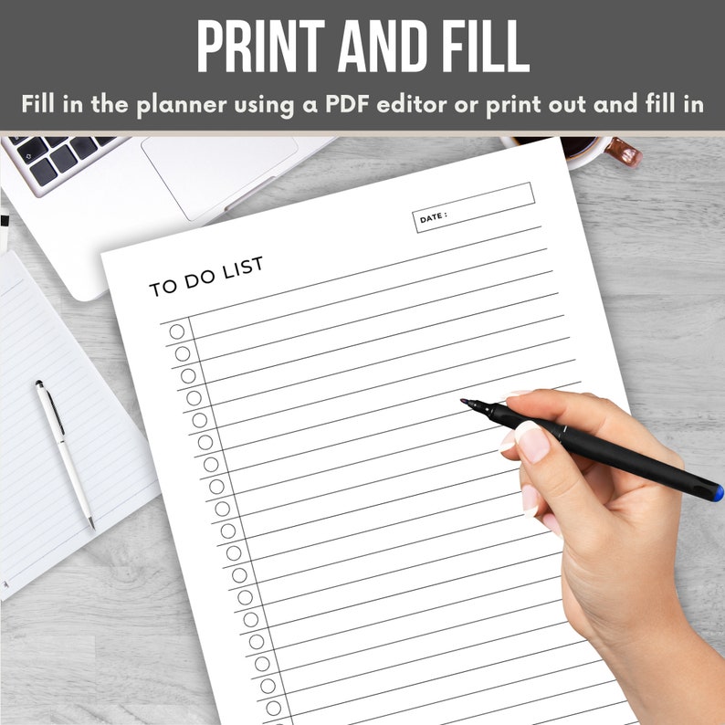 Printable to Do List, Productivity Planner, Daily Task Organiser ...