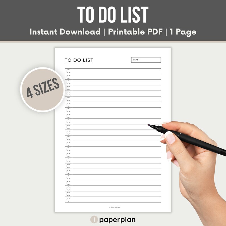 Printable to Do List, Productivity Planner, Daily Task Organiser ...