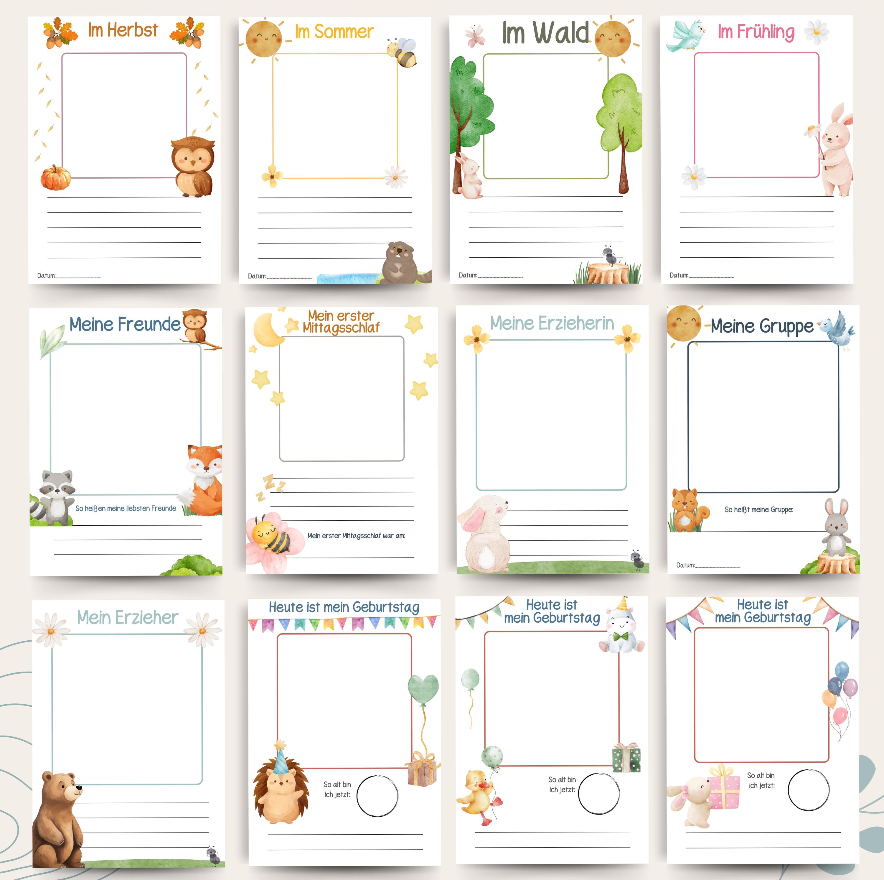 110 Kindergarten Portfolio Templates Animals Nursery Portfolio ...
