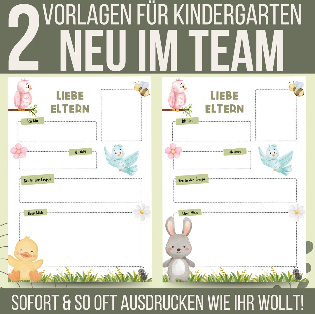 2 New to the Team Kindergarten Notice | Kindergarten Template | Daycare ...