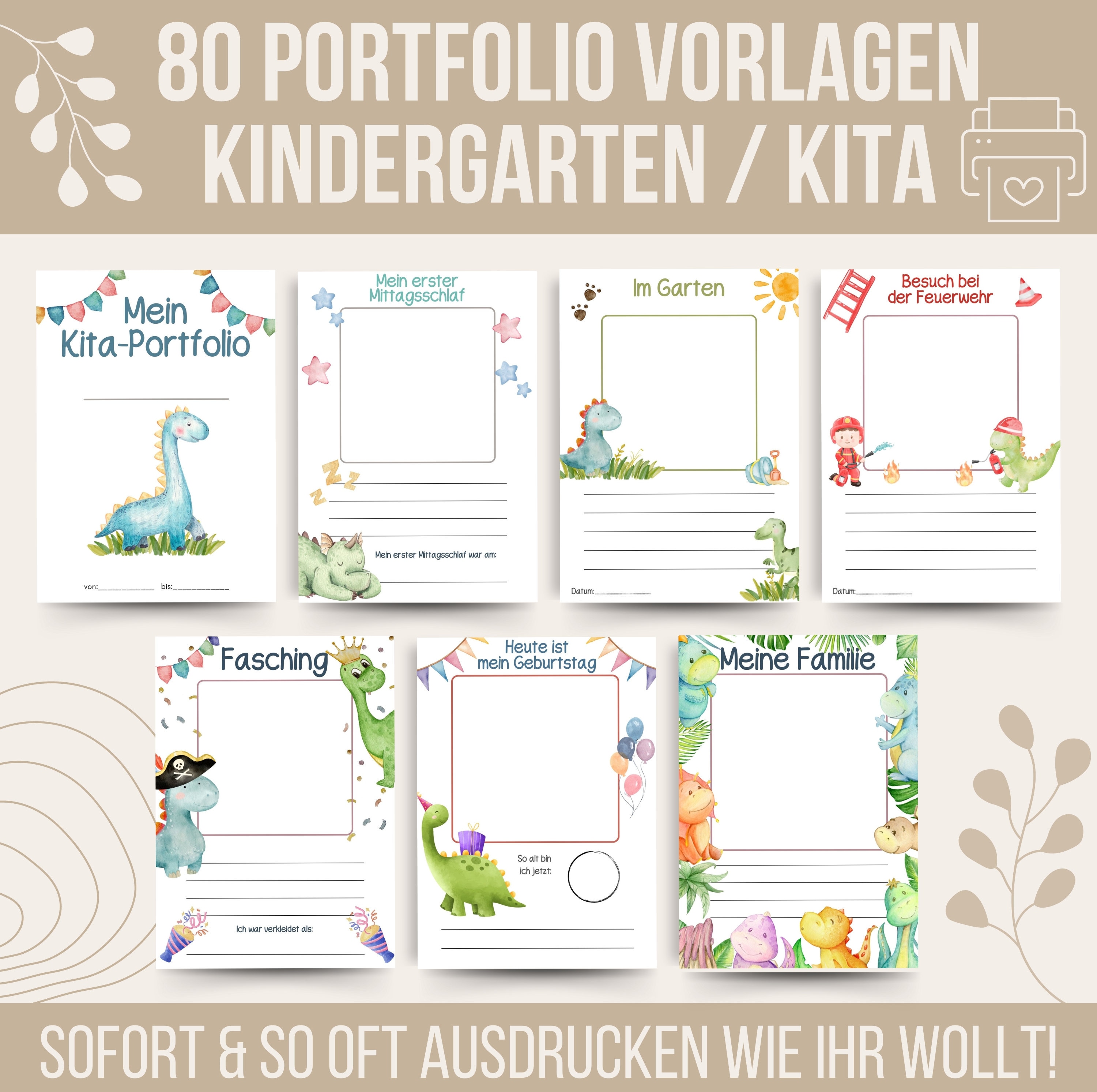 80 Portfolio Templates Dinosaurs | Portfolio Templates for Nursery ...