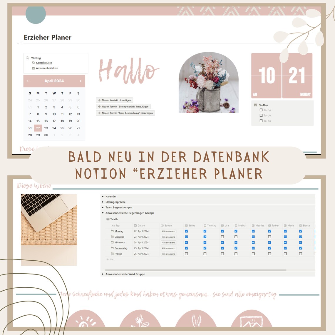 7 Kindergarten Notices Templates Information Board for Daycare Centers ...