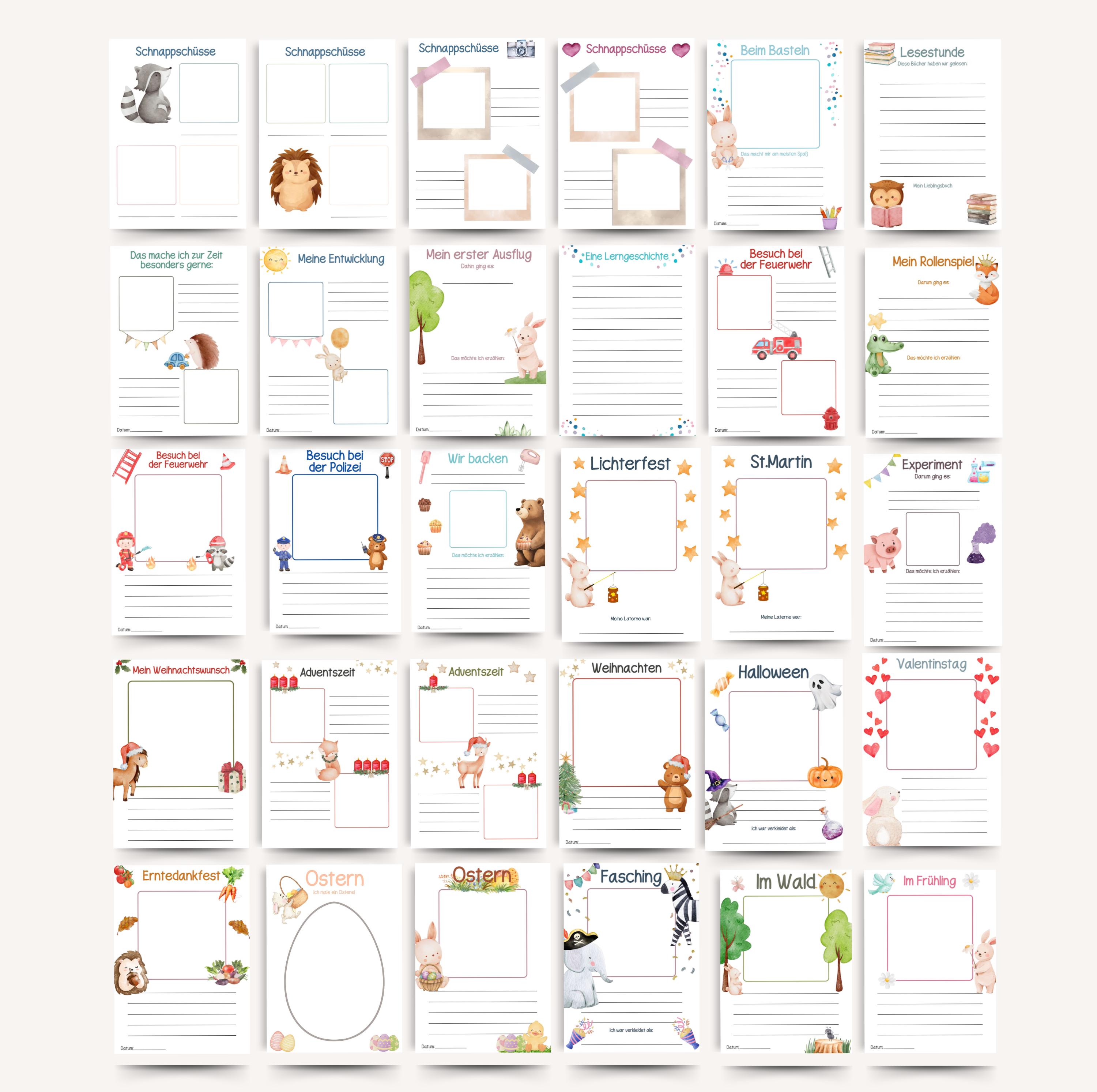 222 Kindergarten Portfolio Templates Animals | Nursery Portfolio ...