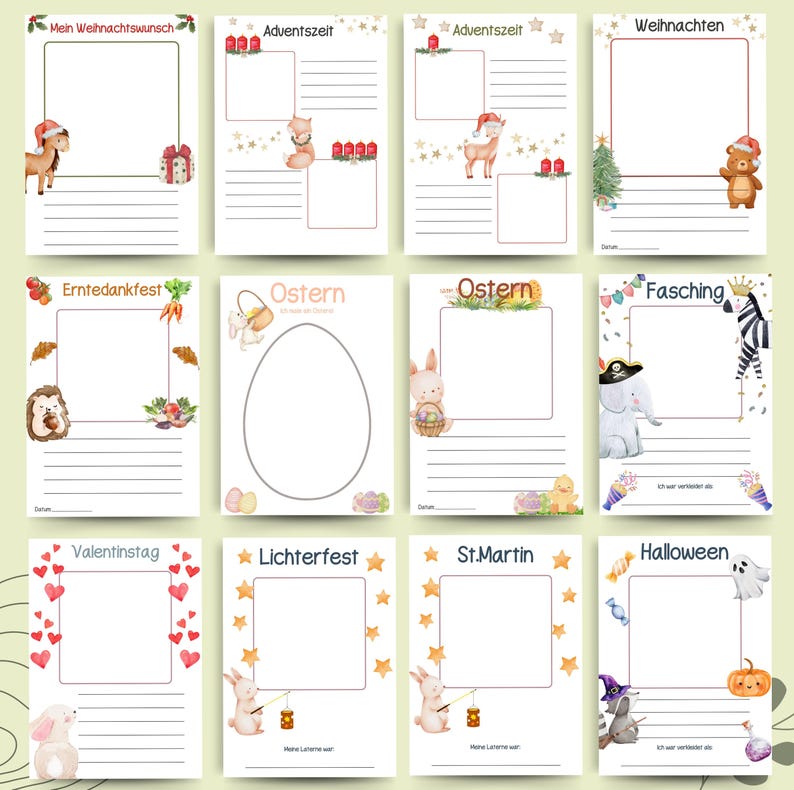 110 Kindergarten Portfolio Templates Animals Nursery Portfolio ...