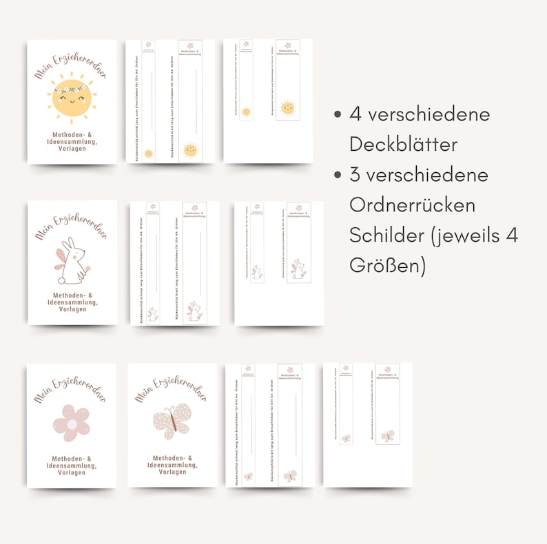 106 Educator Folder Templates | Cover, Spine, Dividers Method ...