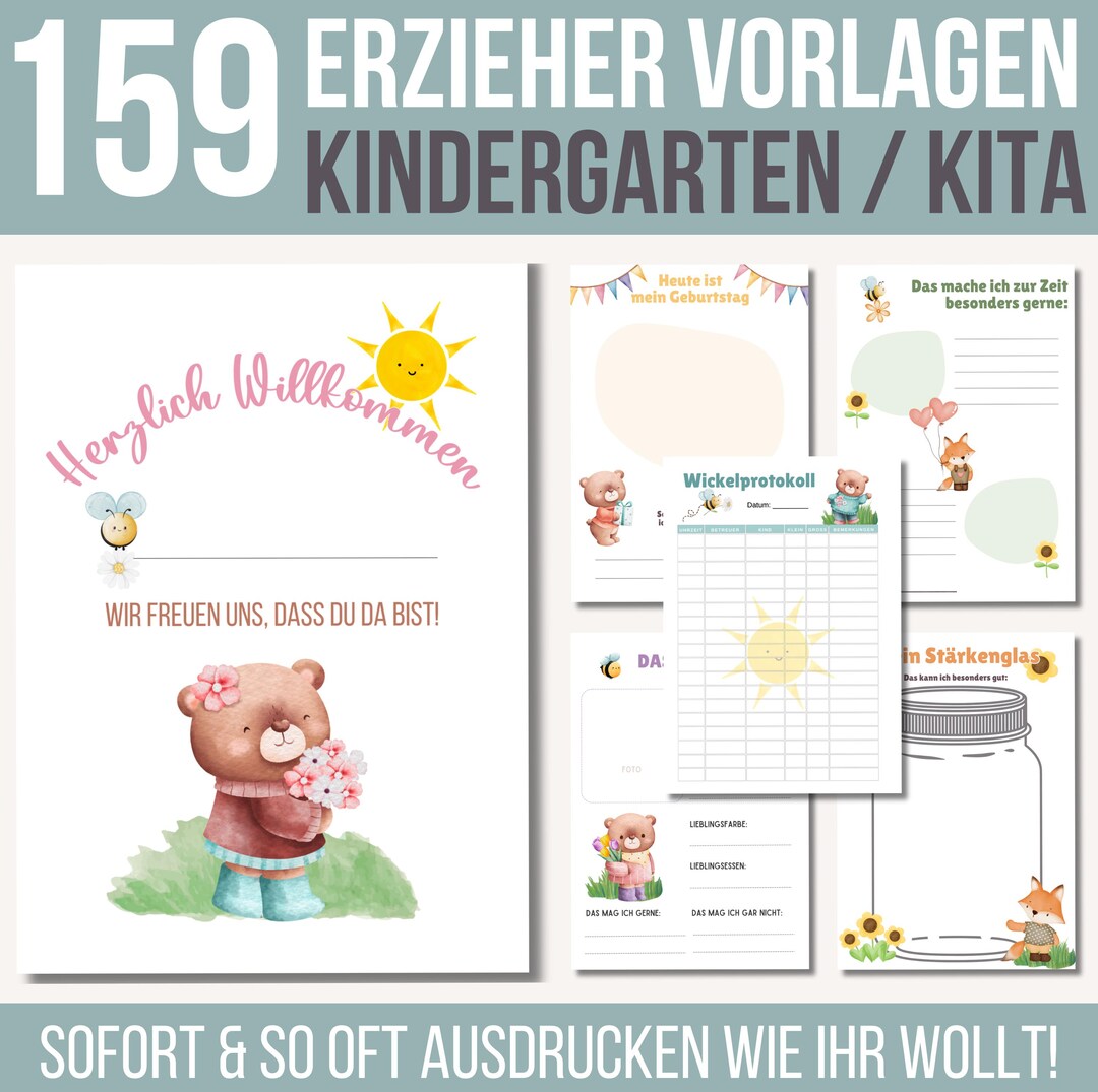 159 Kindergarten Portfolio Templates Nursery Portfolio Kita Educator ...