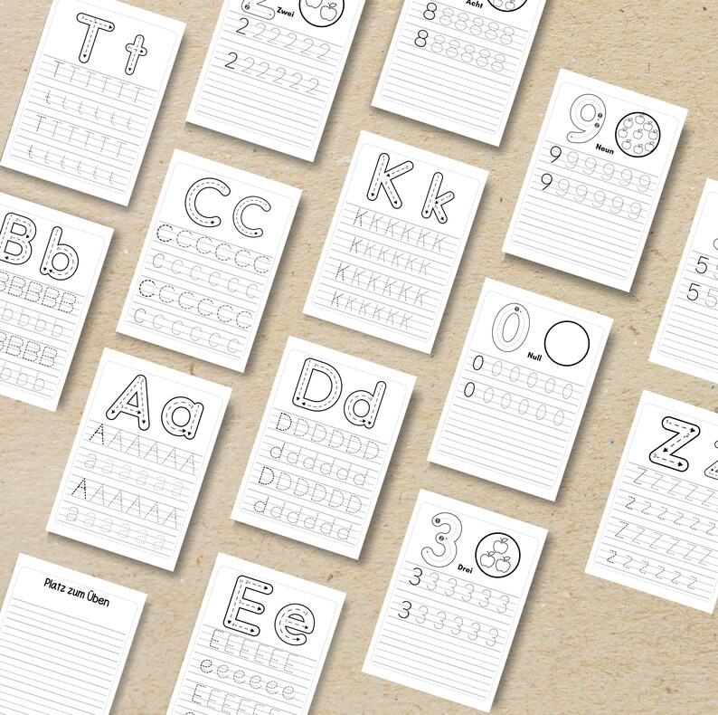 Learn to Write Alphabet & Numbers | 37 Pages to Print Preschool ...