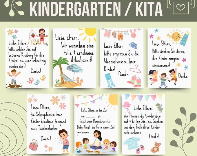 200 Digitale Portfolio Vorlagen Krippe & Kindergarten Kita DinA4 - Etsy.de