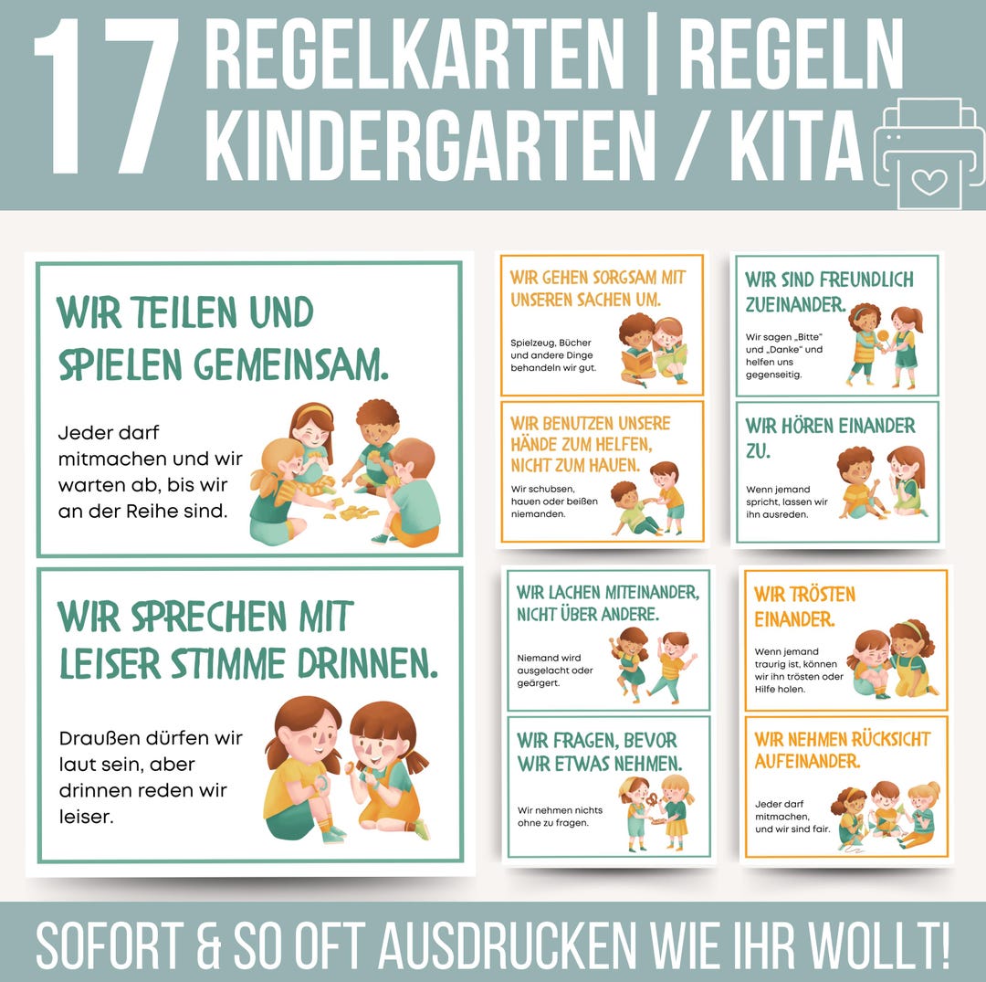 17 Kindergarten Rules Templates | Information Board Kita PDF | Children ...