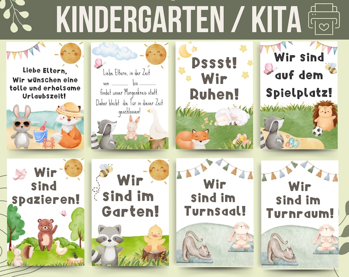 PDF - 13 Aushängeschilder Krankheiten Kita & Kindergarten | Informationen für kranke Kinder ...