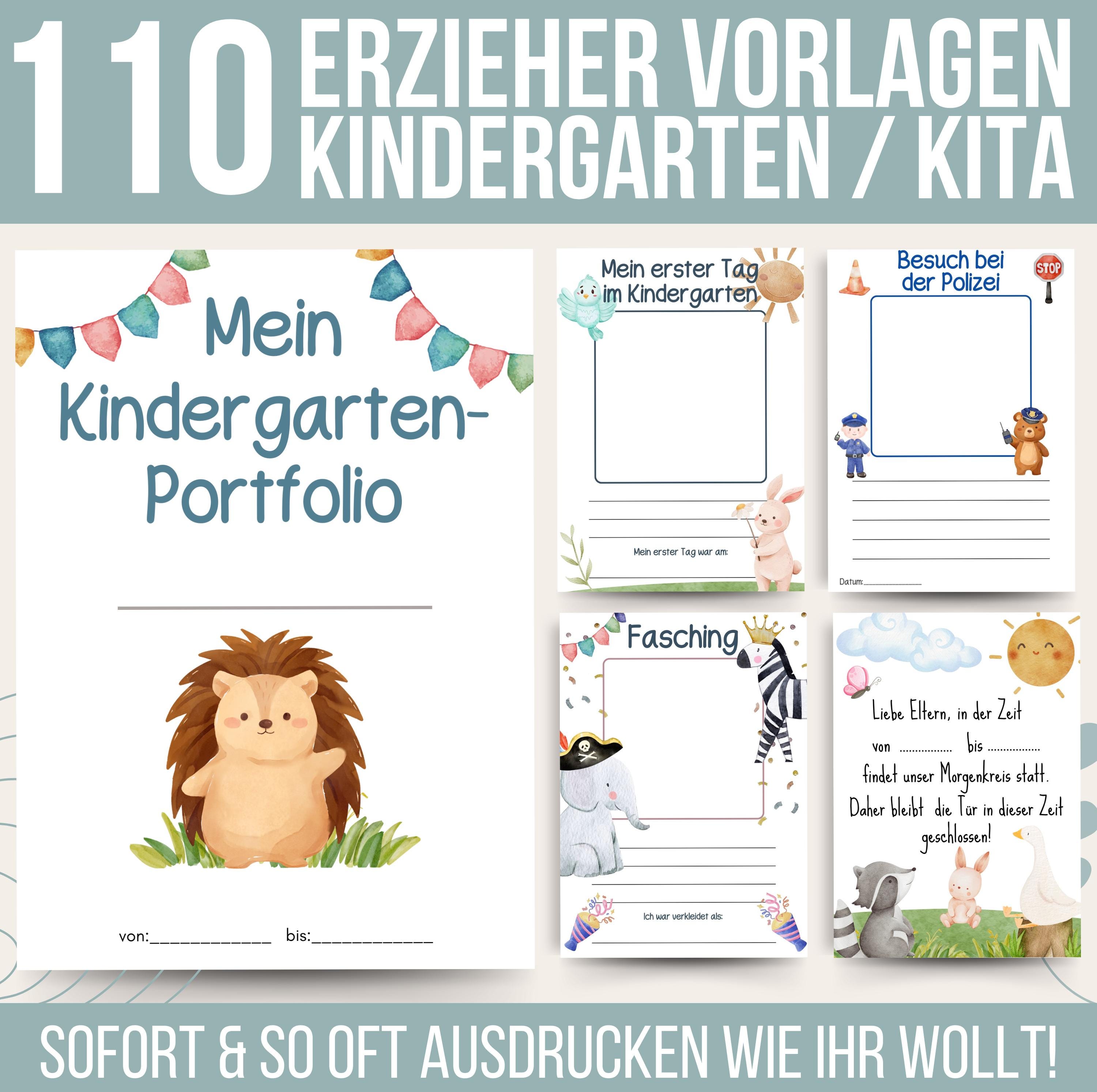 110 Kindergarten Portfolio Templates Animals Nursery Portfolio ...