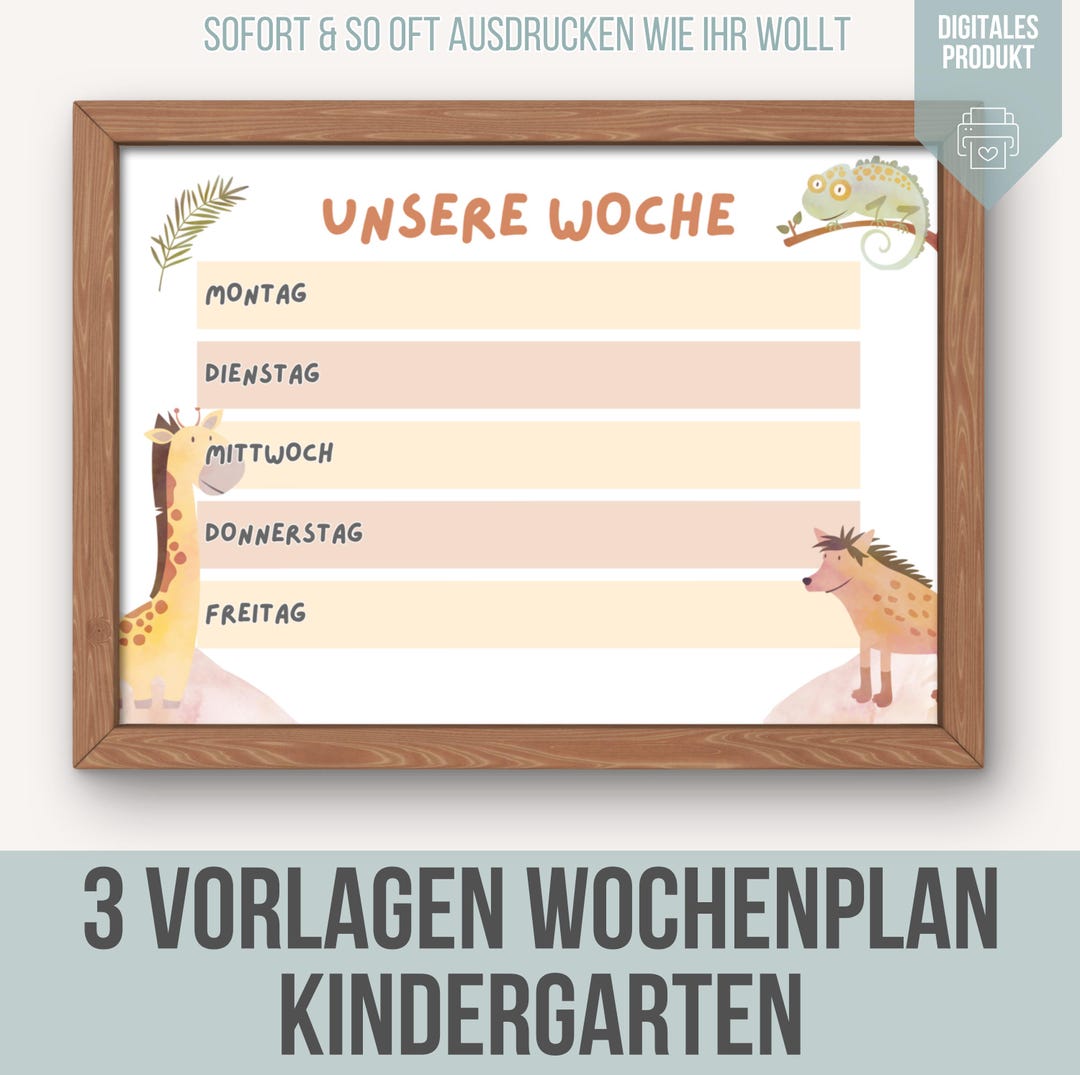 3 Weekly Schedule Templates for Kindergarten | Information Board for ...