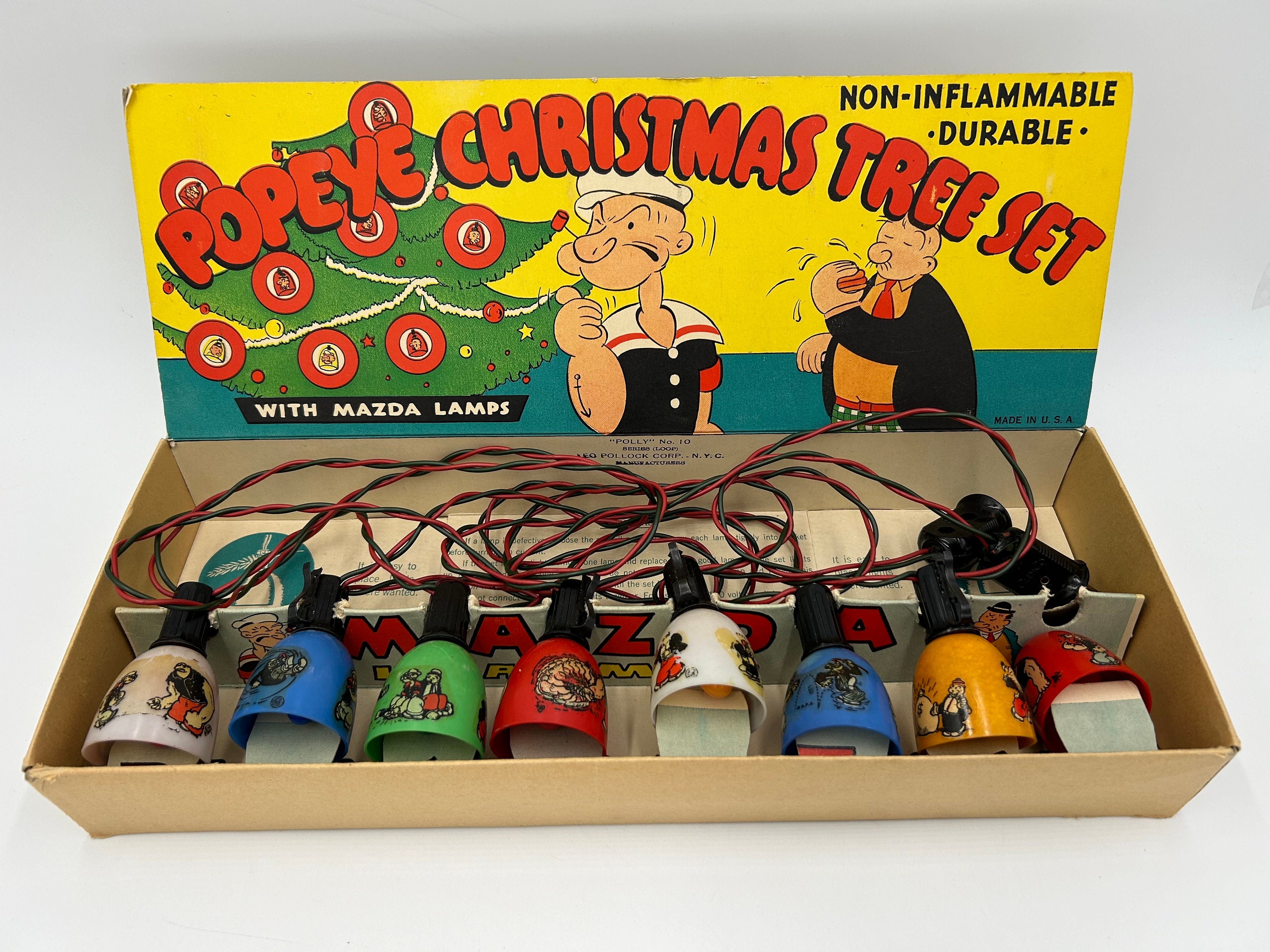 Popeye Christmas Tree Light Set - Etsy