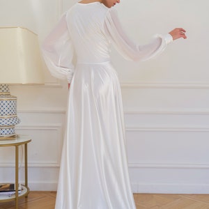 Long Bridal Robe Luxury Bride Robe Bridal Dressing Gown Wedding Day ...