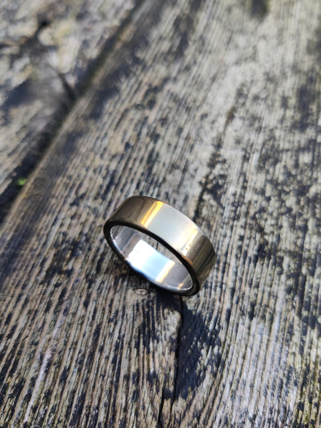 Anodized Titanium Ring Customisable Mens Ring, Unique Anniversary Gift ...
