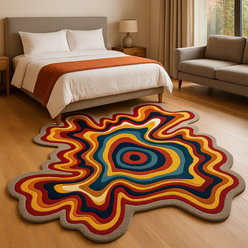 Trippy Rug - Etsy