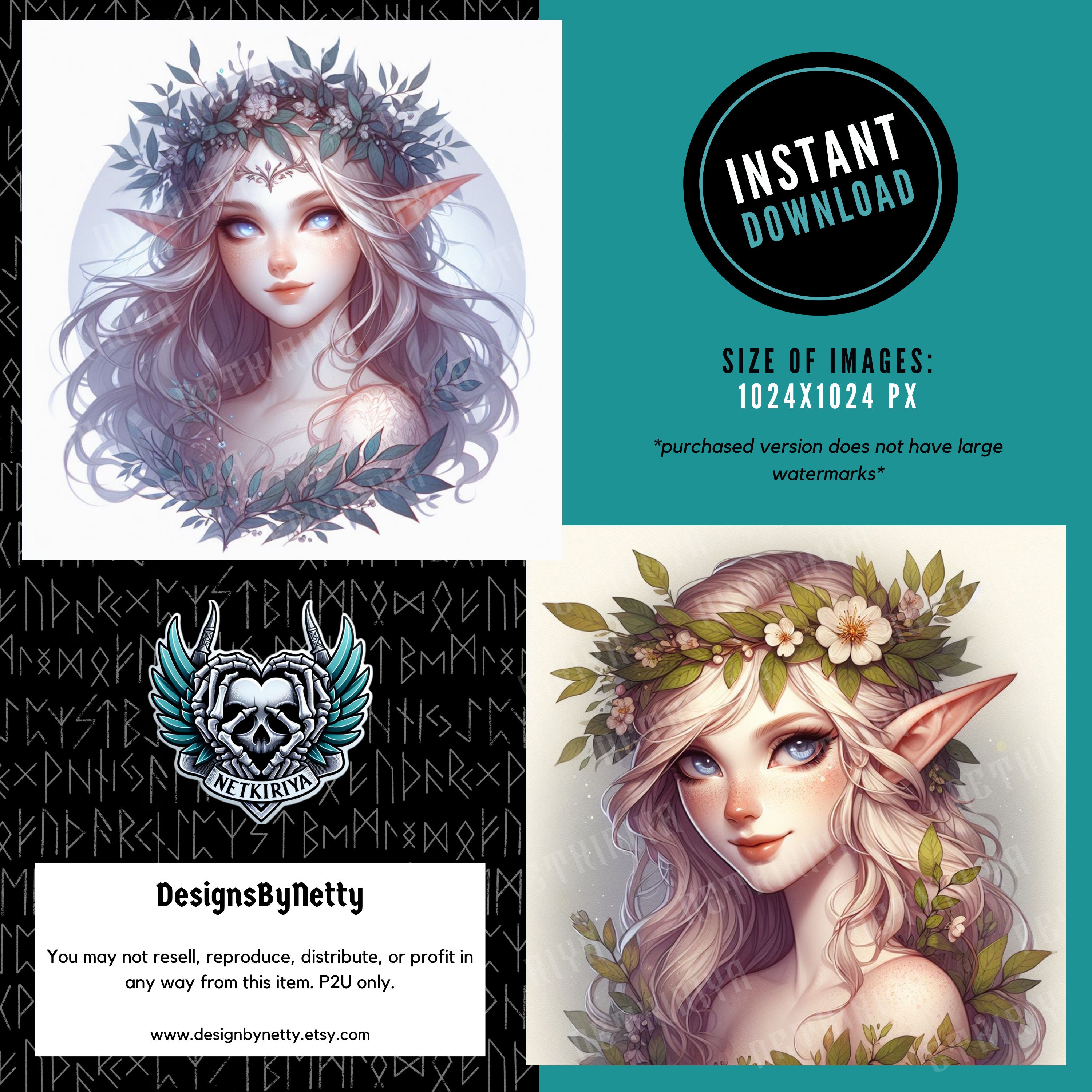 Fantasy Elf Profile Picture Set 3 | Discord | Twitch | Youtube ...
