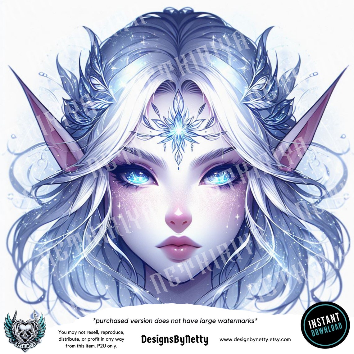 Fantasy Elf Profile Picture Set 4 Discord Twitch Youtube Facebook ...