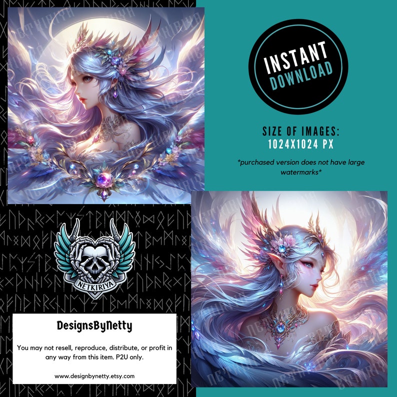 Moon Goddess Profile Picture Set 5 | Discord | Twitch | Youtube ...