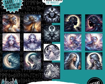 Moon Goddess Profile Picture Set 5 | Discord | Twitch | Youtube ...