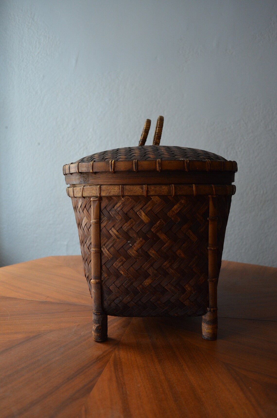 Handmade Sawali Style Bamboo Reed & Grassweave LARGE Basket - Etsy