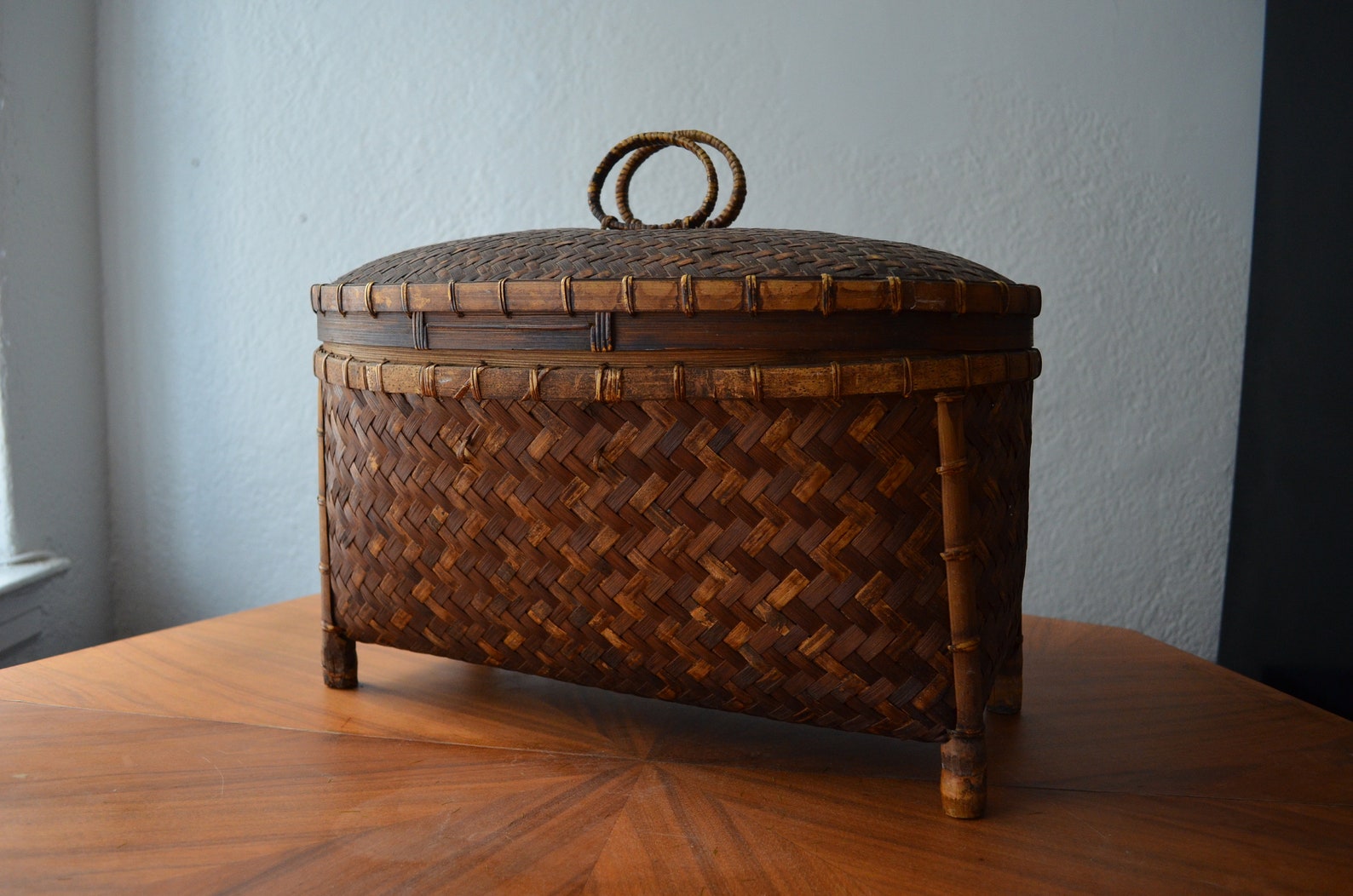 Handmade Sawali Style Bamboo Reed & Grassweave LARGE Basket - Etsy