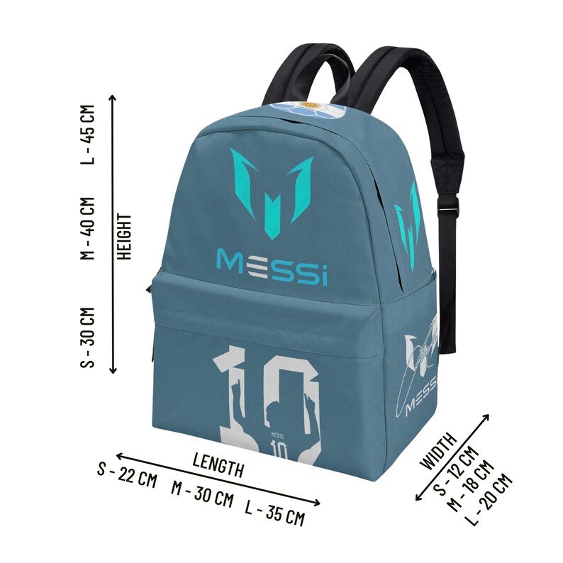 Lionel Messi Backpack, Sports Fan Bag, Soccer Player Gift, School Bag ...