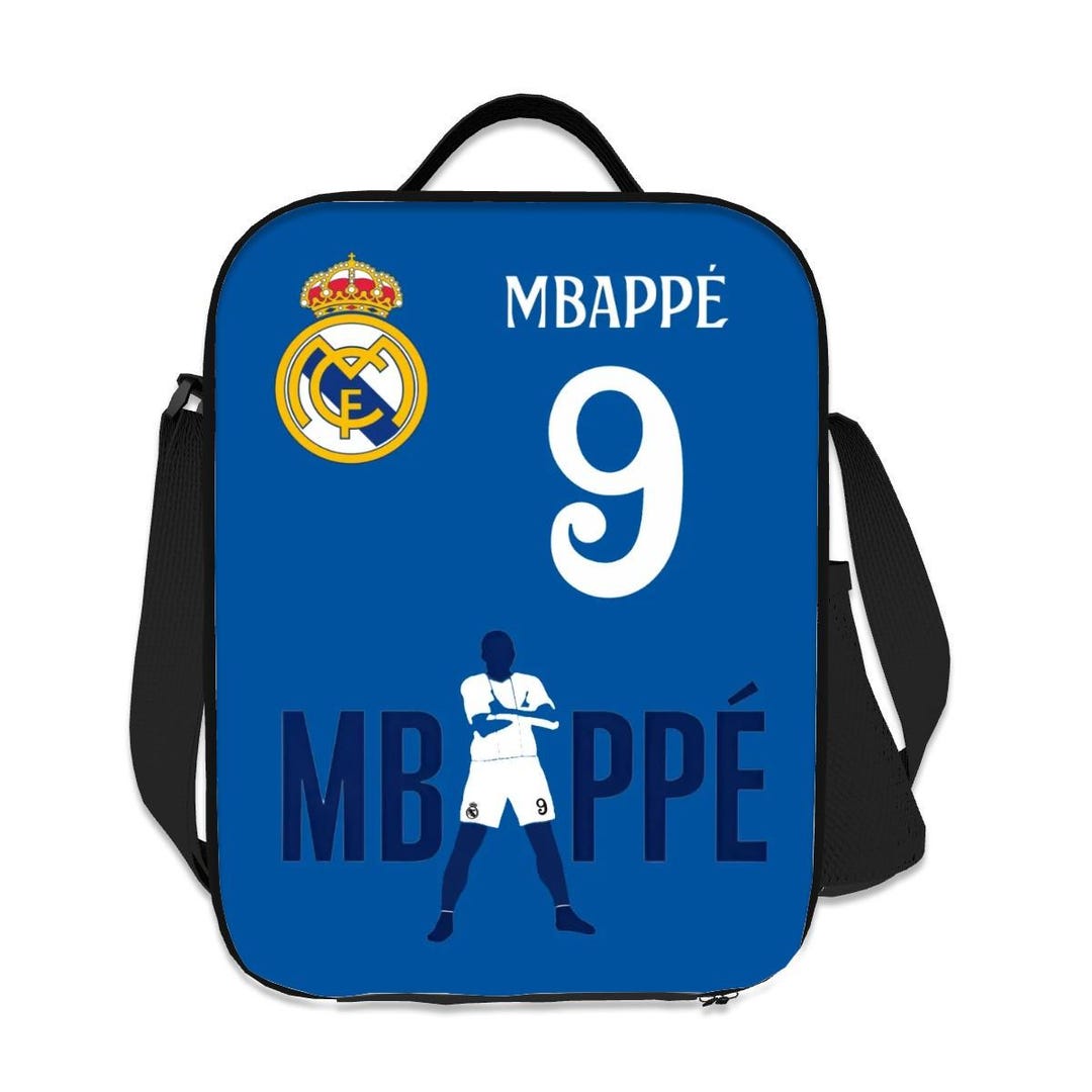 Mbappe Insulated Lunch Box With Shoulder Strap, Large Capacity - Etsy