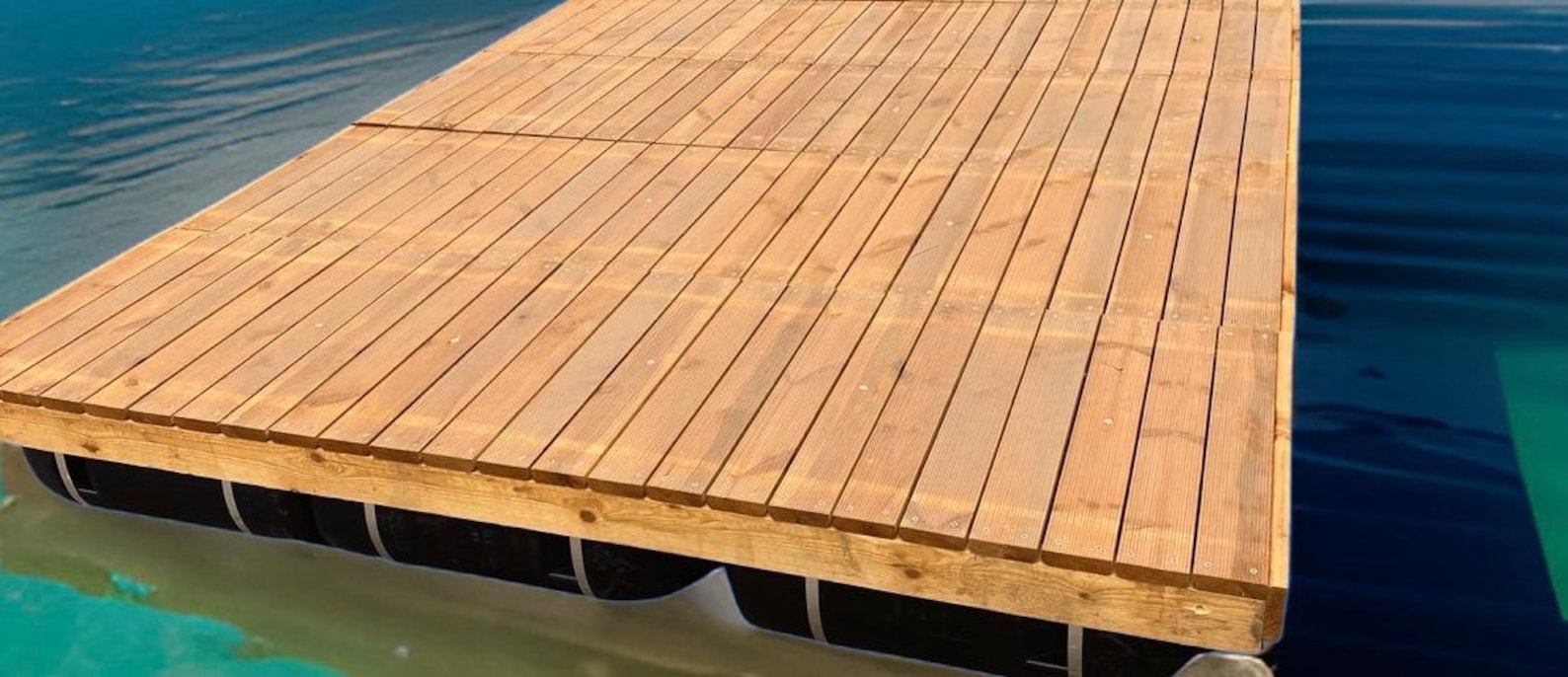 Pontoon Deck Block From Pine Wood, 248x75x36 Cm: Ideal for Making ...