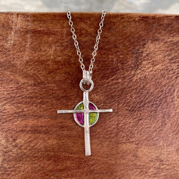 Stained Glass Cross Jewelry - Etsy
