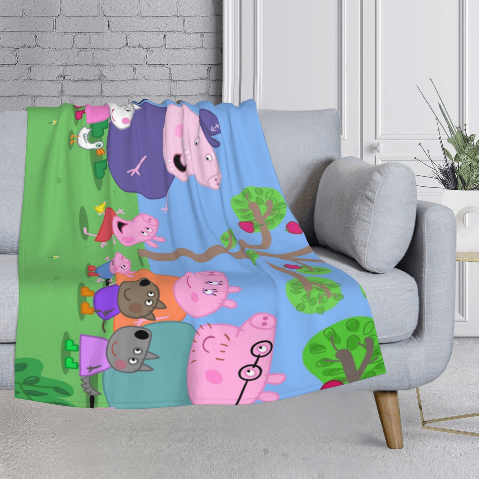 Custom Name Peppa Pig Blanket Personalized Flannel Throw - Etsy