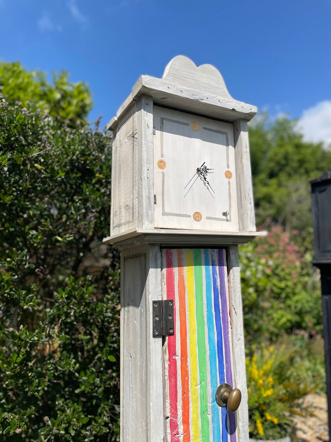 Quirky Clock Pride Rainbow With Storage Inside a Beautifully Decorated ...