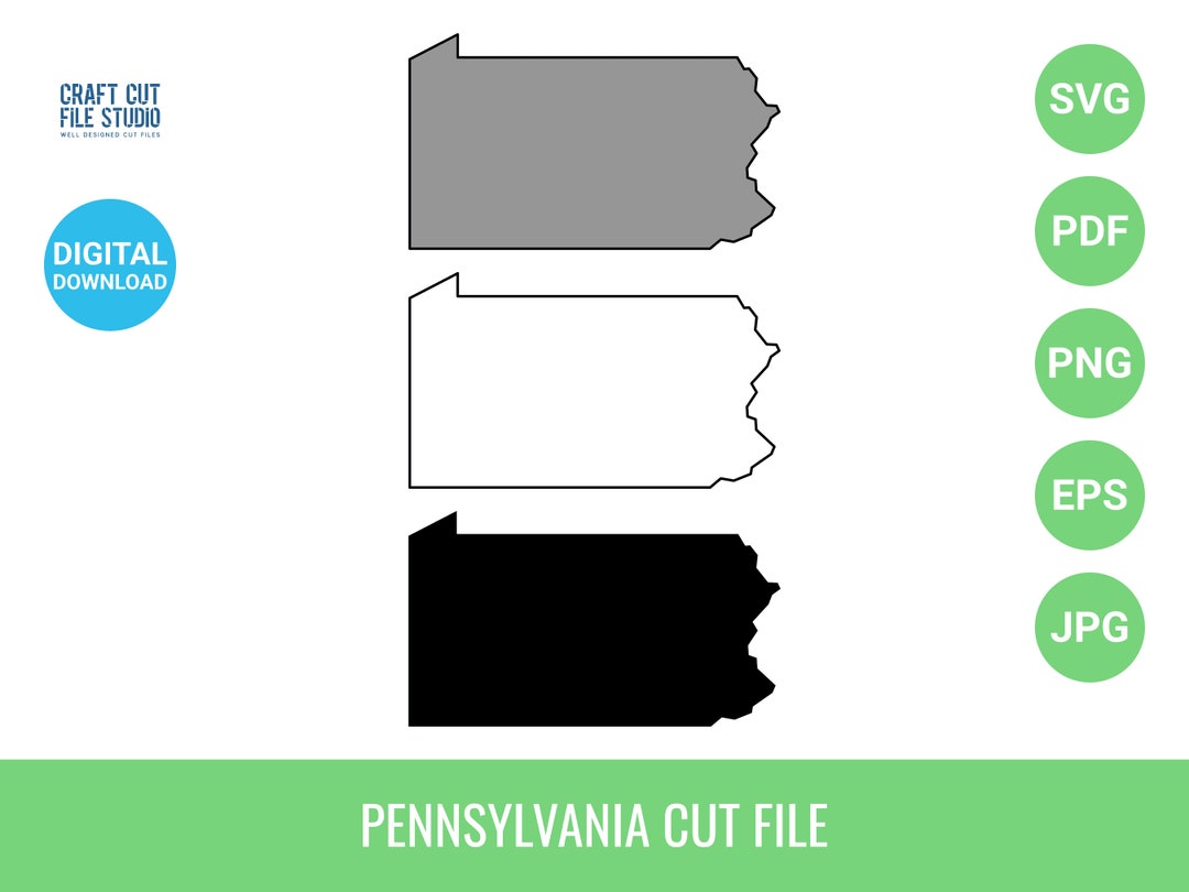 Premium Pennsylvania Cut File in Svg Pdf Png Eps Jpg for - Etsy