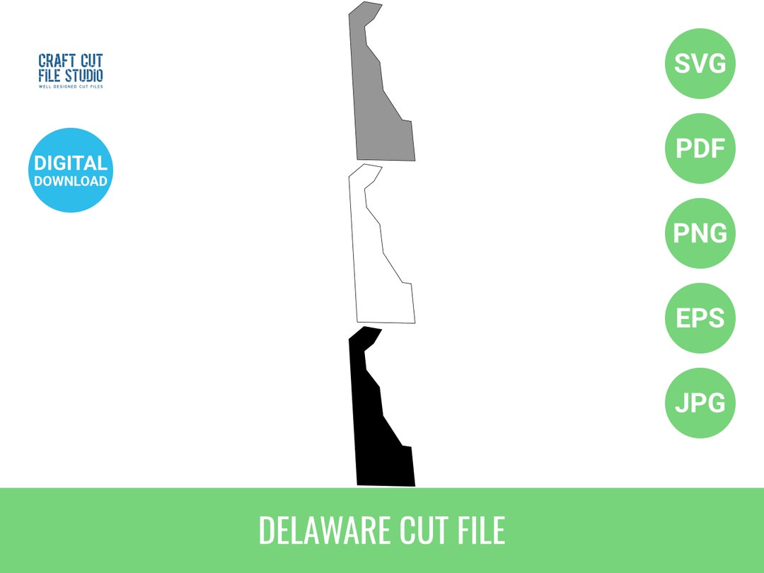 Versatile Delaware Cut File in Svg Pdf Png Eps Jpg Your - Etsy