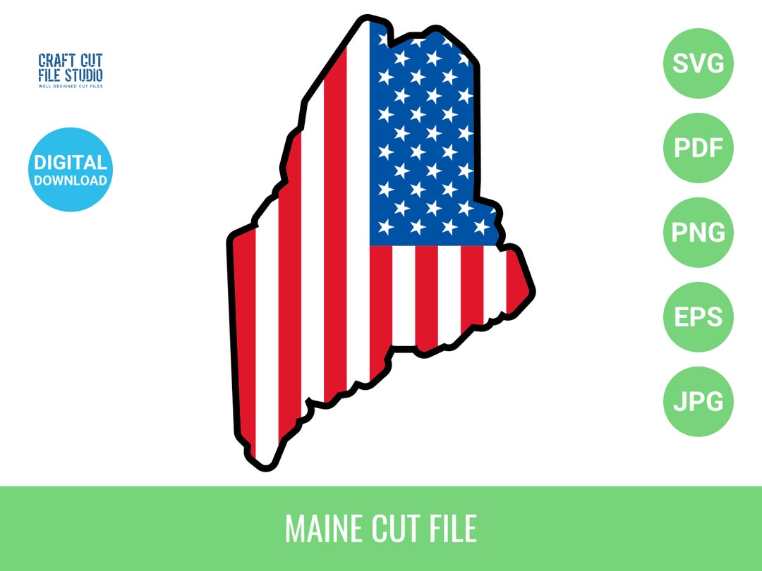 Maine Svg Maine Eps Maine Pdf Maine Png Maine Jpg - Etsy