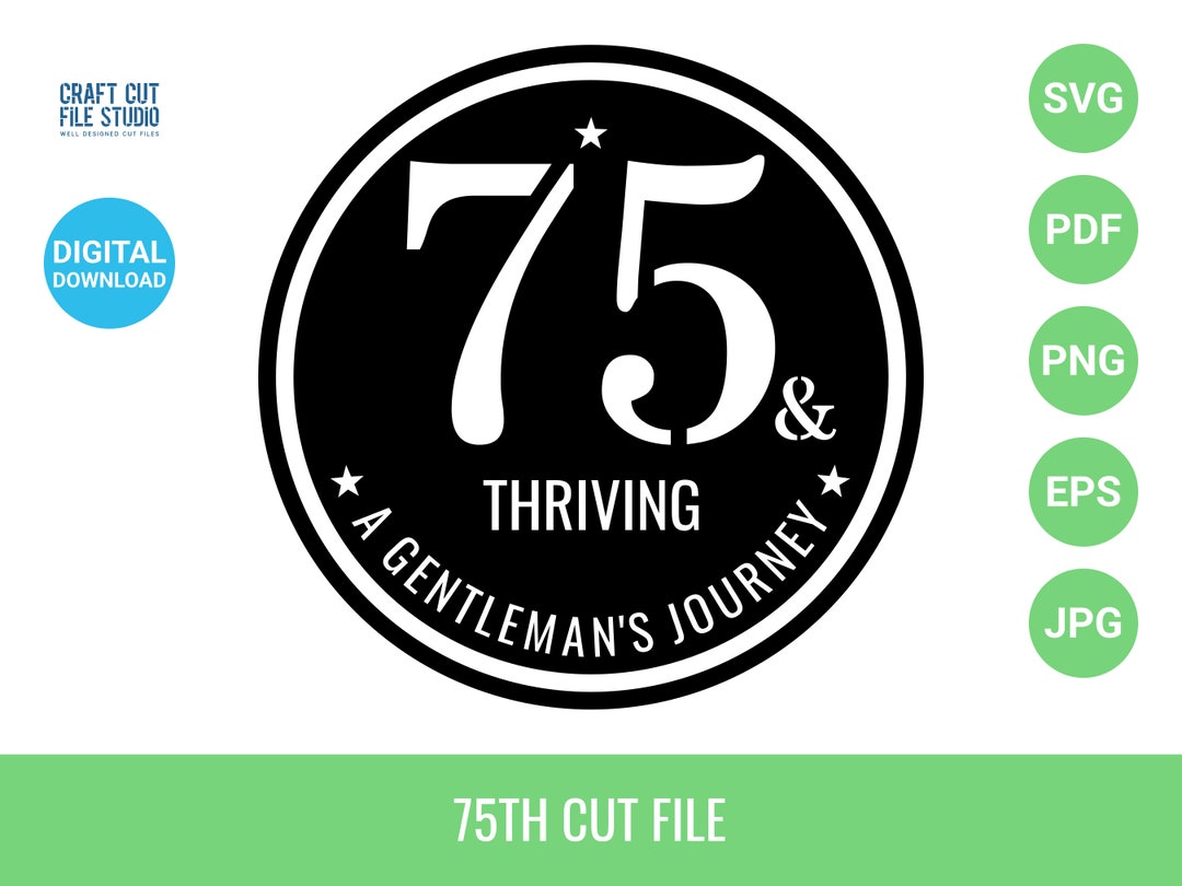 75th Svg 75th Eps 75th Pdf 75th Png 75th Jpg BONUS - Etsy