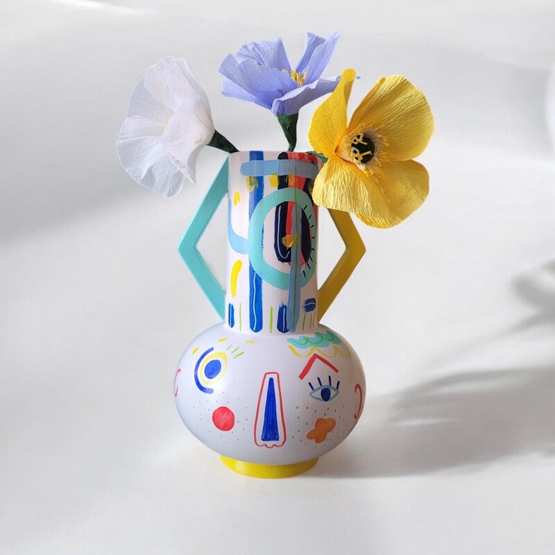 Abstract Face Vase - Etsy