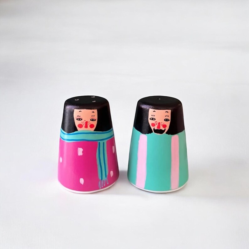 Ceramic Salt and Pepper Set of 2 | Monna and Burcak | Unique | Hand ...