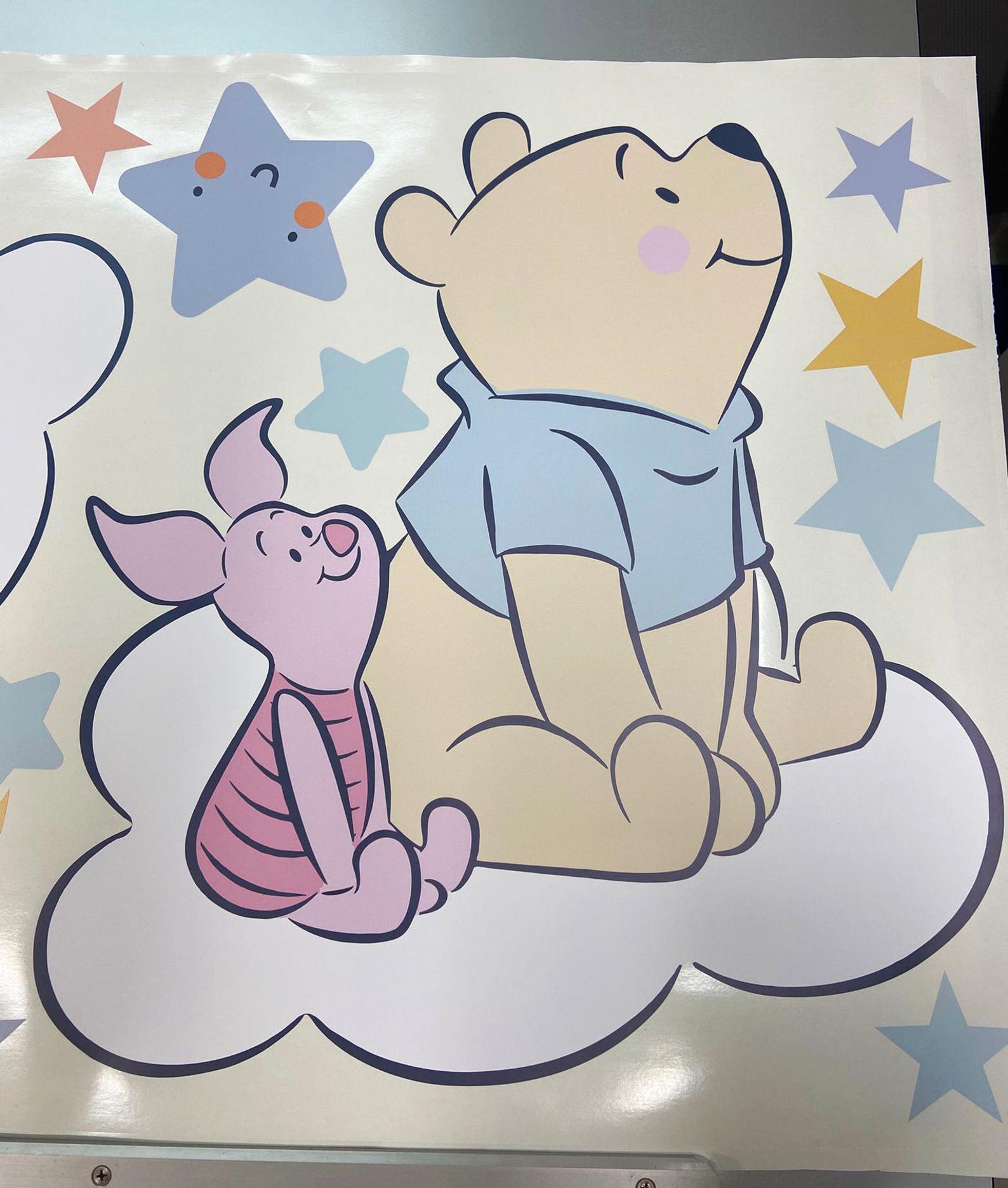 Winnie the Pooh Nursery Wall Decal, Pastel Color Wall Stiker, Tigger ...