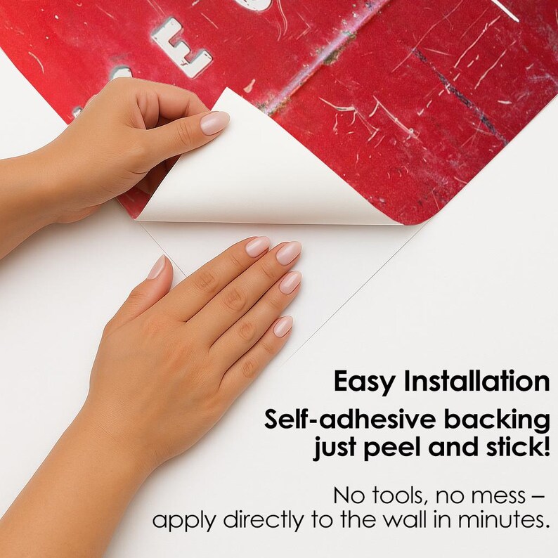 Retro Coca Cola Fridge Wrap – Peel & Stick Decal, Custom Size for Side ...