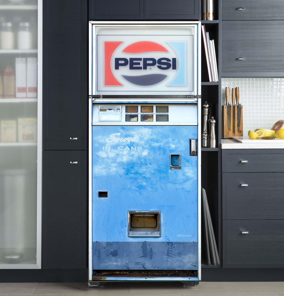 Vintage Pepsi Vending Machine Fridge Wrap – Retro Soda Machine Peel ...