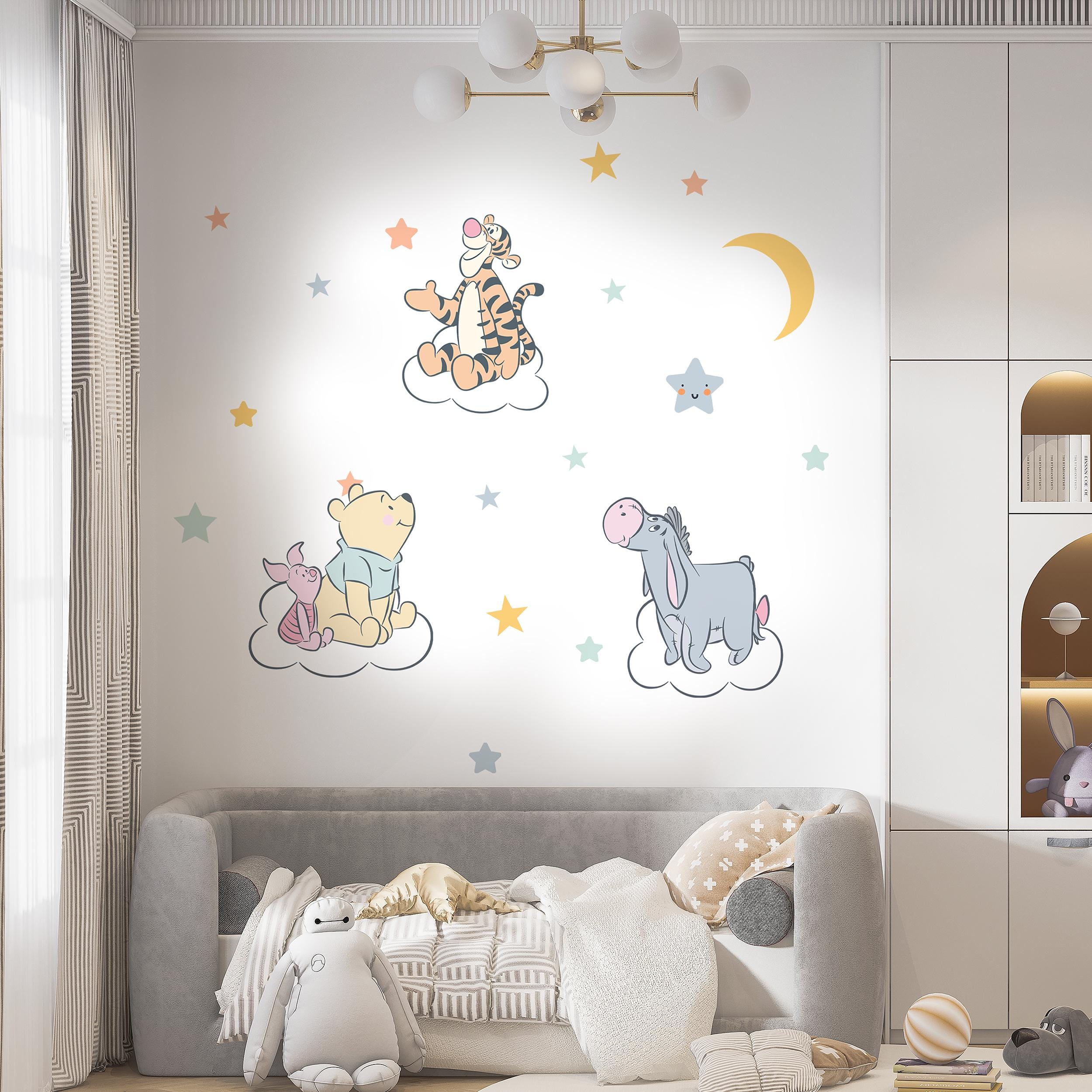 Winnie the Pooh Nursery Wall Decal, Pastel Color Wall Stiker, Tigger ...