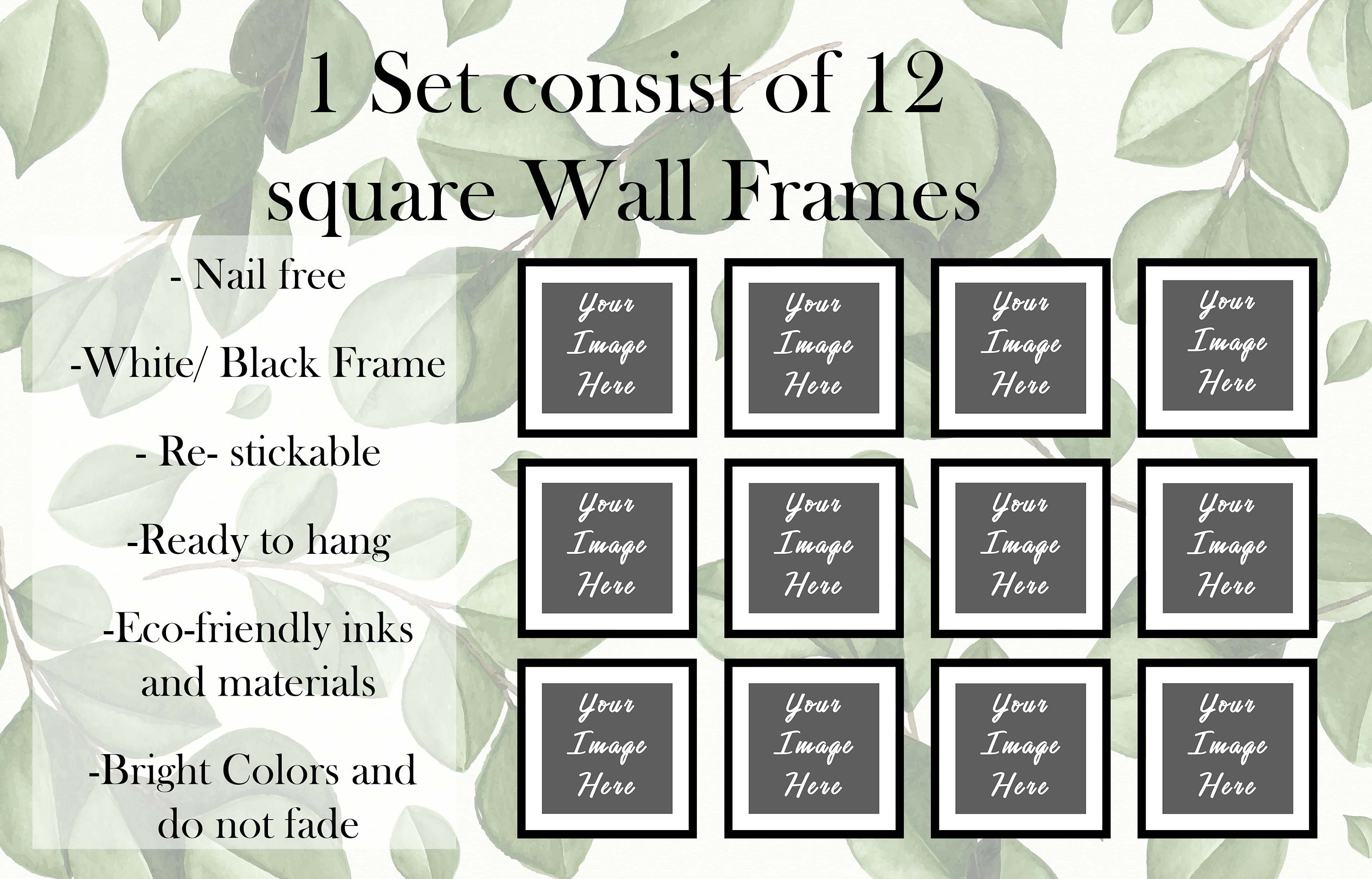 Restickable Framed CUSTOM Photos Prints, Photo Wall Tiles Peel&stick ...