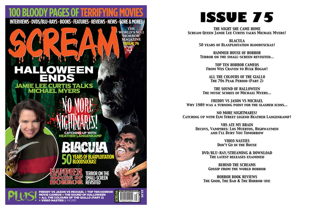 Horror Magazine / Scream Magazine / Issue 75 / Scream /jamie Lee Curtis ...