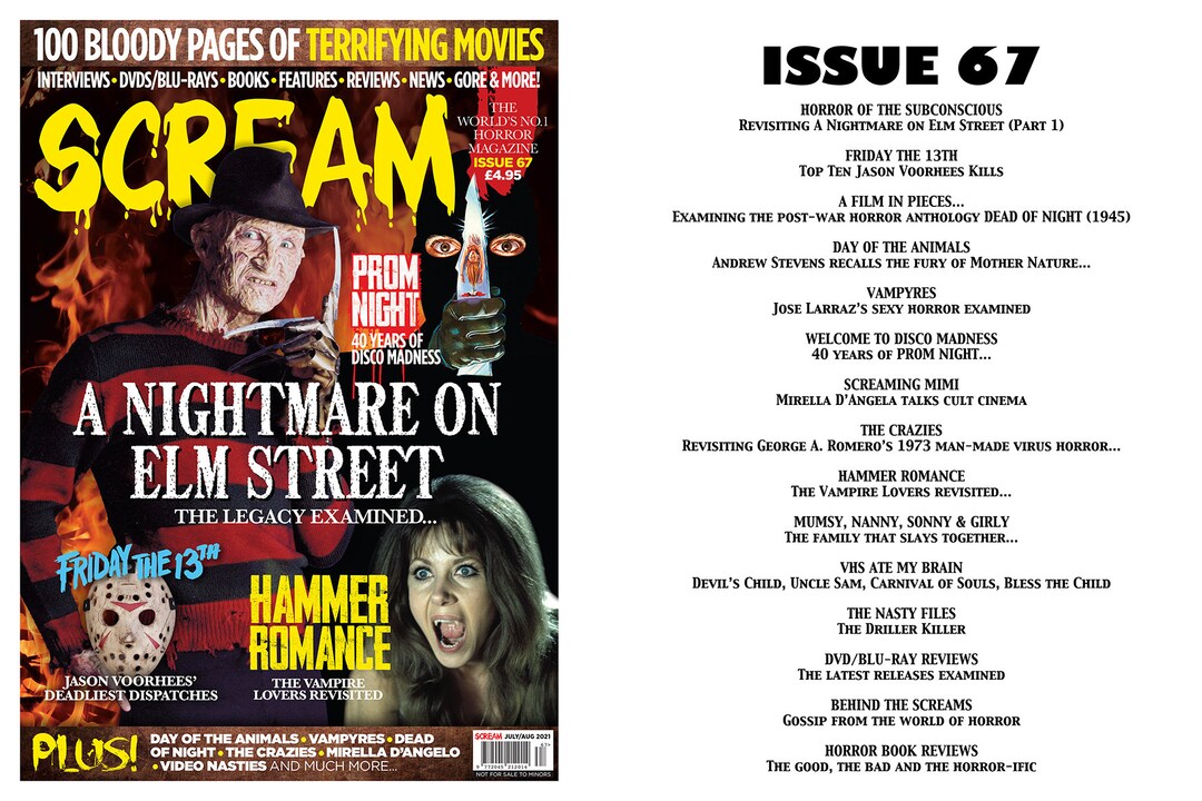 Horror Magazine / Scream Magazine / Issue 67 / Elm Street / Friday 13th ...